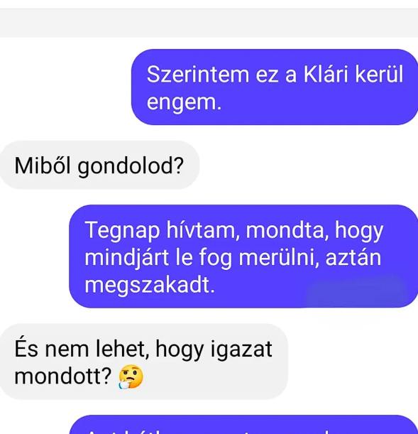 Klári kerül engem